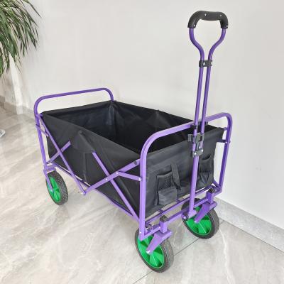 Cina Folding Wagon Stroller Retractable Handle Practical Camping Cart Custom Wheel in vendita