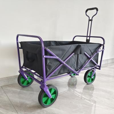 中国 Folding Wagon Stroller Retractable Handle Practical Camping Cart Custom Wheel 販売のため