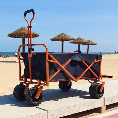 Cina Wide Wheel Beach Folding Wagon Cart Rear Opening Design General Purpose in vendita
