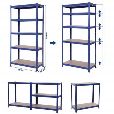 Cina Custom Store 5 Tier Stainless Steel Display Warehouse Shelving Racks For Storage in vendita