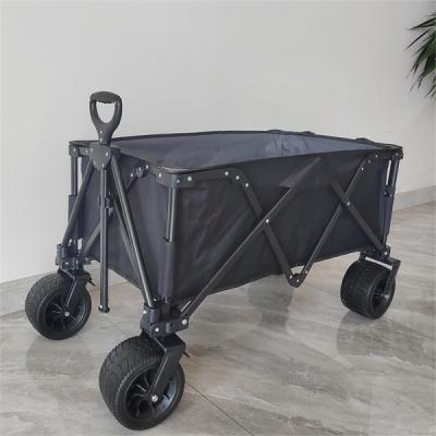 Cina 7 Inch Wheels Sturdy Rolling Lightweight Trolley Folding Cart Camping Push Pull Wagon in vendita