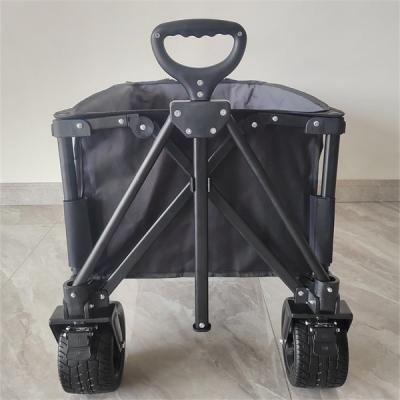 Cina 7 Inch Wheels Sturdy Rolling Lightweight Trolley Folding Cart Camping Push Pull Wagon in vendita