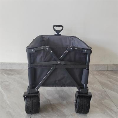 Cina 7 Inch Wheels Sturdy Rolling Lightweight Trolley Folding Cart Camping Push Pull Wagon in vendita