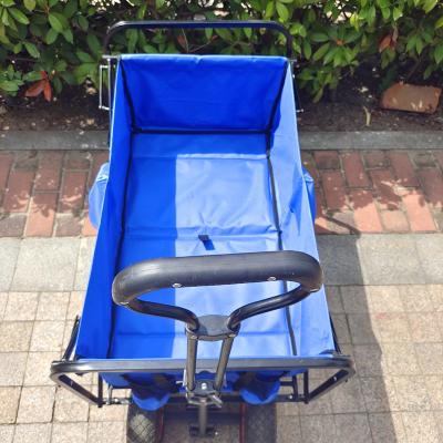 Cina Adjustable Handle Collapsible Utility Beach Cart 3.00-4 Wheels Tools Trolley Folding Wagon in vendita