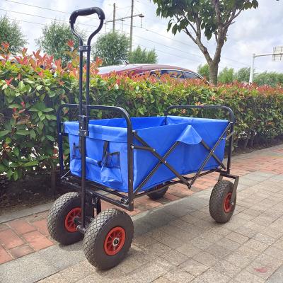 Cina Adjustable Handle Collapsible Utility Beach Cart 3.00-4 Wheels Tools Trolley Folding Wagon in vendita