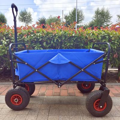 Cina Adjustable Handle Collapsible Utility Beach Cart 3.00-4 Wheels Tools Trolley Folding Wagon in vendita