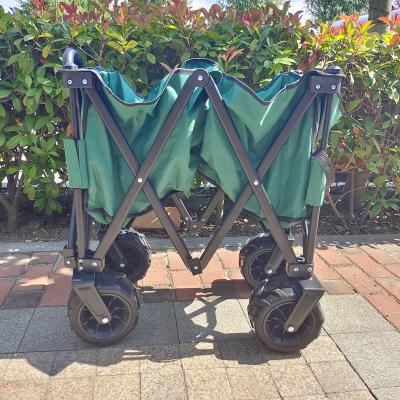 Cina l'ampia unità di elaborazione del carrello pieghevole della spiaggia spinge il carretto di campeggio piegante di picnic stretchable della maniglia del vagone in vendita