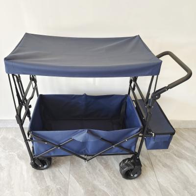 Cina Collapsible Camping Cart Beach Trolley Cart With Roof Dollies Folding Wagon in vendita
