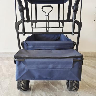Cina Collapsible Camping Cart Beach Trolley Cart With Roof Dollies Folding Wagon in vendita