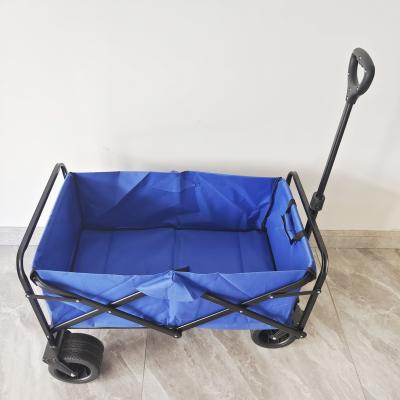 Cina Popular Folding Wagon With Band Brake Beach Trolley PU Wide Wheels vagone da campeggio all'aperto in vendita