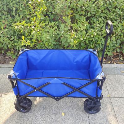 Cina Heavy Duty Camping Wagon Cart Adjustable Handle Folding Hand Trolleys With PU Wheels in vendita