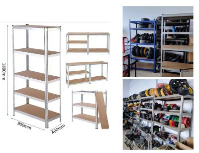 Cina 5 Tier Racking Shelves Adjustable Metal Shelves Multi-purpose Boltless Rack Storage Shelving 180x90x40CM in vendita