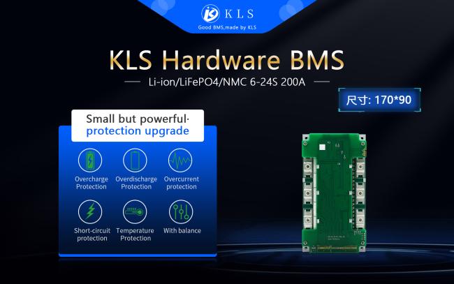 Close-up of KLS BMS board circuitry and components