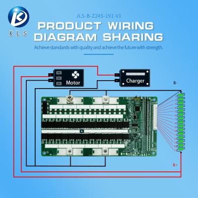 China KLS LFP LiFePO4 BMS 7S 24V 100A NMC electric scooter tour bus Battery Pack Management System BMS for sale
