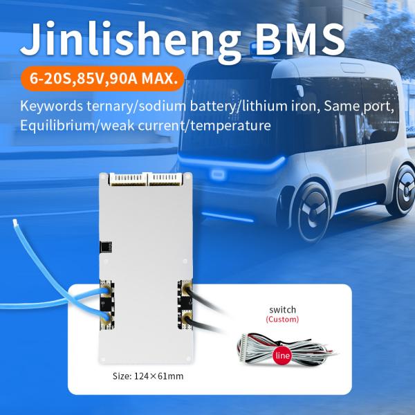 Quality Lifepo4 Battery BMS For E-Bike 3.2v 9S-13S 30A-90A Battery Management System for sale