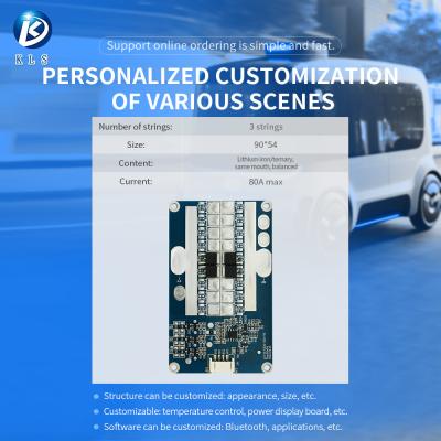 China Power Tool Customized BMS 3s 10a 12V Common Port LiFePO4 Battery Management Systems for sale