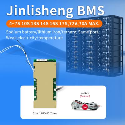 Cina 10S 13S 14S 16S 17S 36v 100a 70a Batteria agli ioni di litio 20s Bms Per E-Bike in vendita