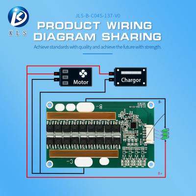 Cina KLS Balance BMS per scooter elettrico per veicoli elettrici: 4S 12V LiFePO4 BMS con opzioni di corrente multiple (10A - 80A) in vendita