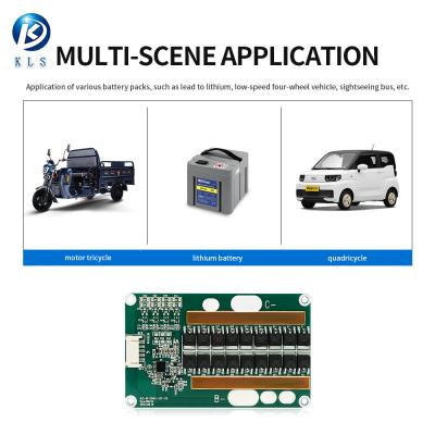 Cina KLS Li-ion Lifepo4 BMS: 4S 12V, 8S 24V, 12S 36V, 13S 48V per veicoli elettrici da 2W e 6S - 16S 15A - 80A E Bike BMS in vendita