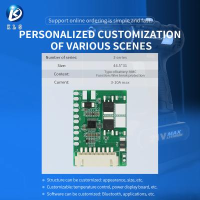 China Custom LiFePO4 BMS 3S-24S 20A-60A with Bluetooth and Temp Sensor for sale