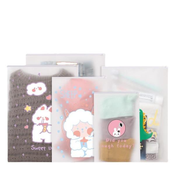 Quality Thickened PE Cartoon Kindergarten Clothing Ziplock Bags with Gravure Printing for Socks and Shoes Storage for sale