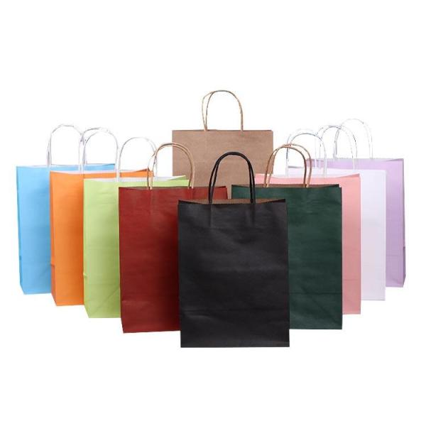 Quality Cowhide Portable Paper Bags for Takeaway Packaging Creative Gift Bags Clothing Bags for sale