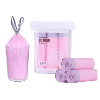 China Manufacturer Pink Eco-Friendly Bio Plastic Polythene Roll Garbage Bags Side Gusset PE for Supermarket Use Wholesale for sale