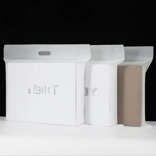 Quality HDPE Self-adhesive Portable Plastic Tote Bag for Takeaway Color Box Packaging Plastic Bags Custom logo for sale