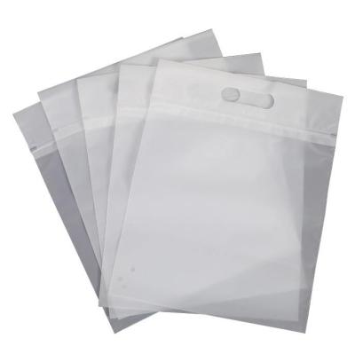 China Transparent Hand Ziplock Bag Frosted PE Disposable Shoes & Clothing Storage Bag for sale