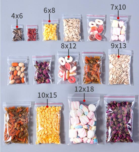 Quality Premium Reusable Clear PE Self-sealing bag - Multi-Size Heavy Duty Seal Storage Bags for sale