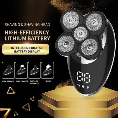 Cina 5 in rasoi elettrici 5D di 1 uomo che fanno galleggiare il regolatore multifunzionale della barba del rasoio rotatorio in vendita