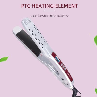 Cina Esposizione LCD di riscaldamento veloce di titanio 60-100W del raddrizzatore dei capelli del vapore in vendita