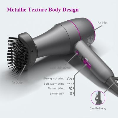 Cina Motore a corrente alternata potente negativo professionale dello ione 1800W Gray Nylon Hair Dryer in vendita