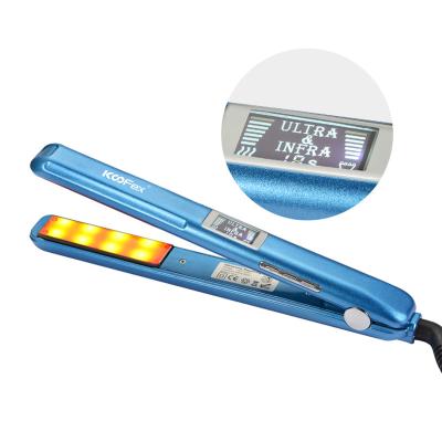 Cina Il LCD professionale visualizza l'infrarosso ultrasonico del ferro del raddrizzatore piano dei capelli ionico in vendita