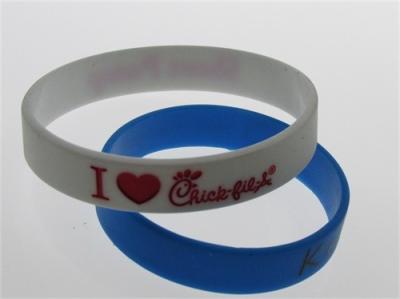China one red color filled white silicone bracelet promotional gifts adult size en venta
