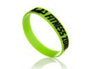 China PMS color Green c 202*12*2mm 8 inch debossed and inkfilled rubber bangles for sale