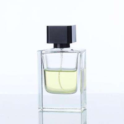 China Processamento transparente da multa do quadrado da garrafa vazia do atomizador do pulverizador de perfume 50ml à venda