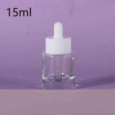 Cina Olio essenziale di vetro trasparente rotondo grasso della spalla 40ml della bottiglia 30ml del punto 15ml in vendita