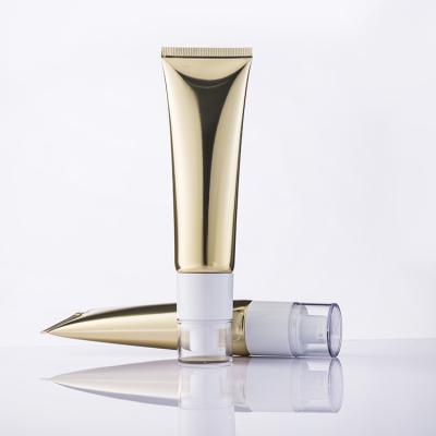Cina CE cosmetico di plastica dorato dei tubi 10ml-50ml MSDS di compressione dell'OEM in vendita