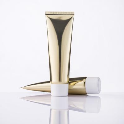 Cina CE cosmetico di plastica dorato dei tubi 10ml-50ml MSDS di compressione dell'OEM in vendita