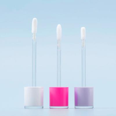 China do rosa vazio do tubo do brilho do bordo do espaço livre 5ml logotipo feito sob encomenda branco com aplicador à venda