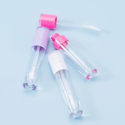 China do rosa vazio do tubo do brilho do bordo do espaço livre 5ml logotipo feito sob encomenda branco com aplicador à venda