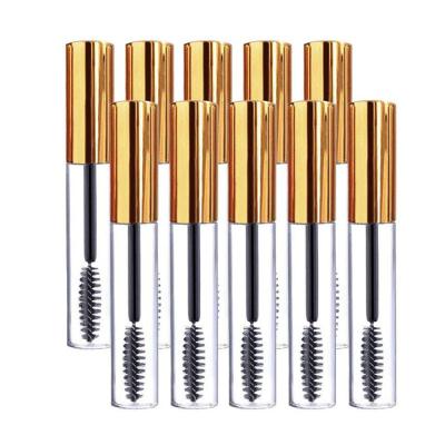 Cina Spazzola della mascara dell'oro dell'OEM con l'imballaggio cosmetico vuoto della bottiglia 10ml in vendita