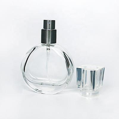 Cina 25ml 30ml 50ml Flint Glass Flat Refillable Perfume vuoto imbottiglia la bottiglia dello spruzzo di profumo in vendita