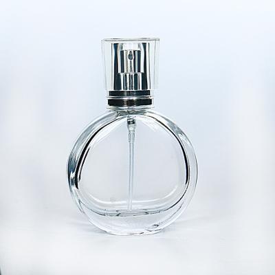 Cina 25ml 30ml 50ml Flint Glass Flat Refillable Perfume vuoto imbottiglia la bottiglia dello spruzzo di profumo in vendita