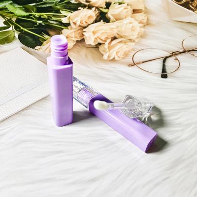 Cina Tubo vuoto per lucidalabbra vuoto OEM quadrato viola all'ingrosso con spruzzatura di vernice a pennello in vendita