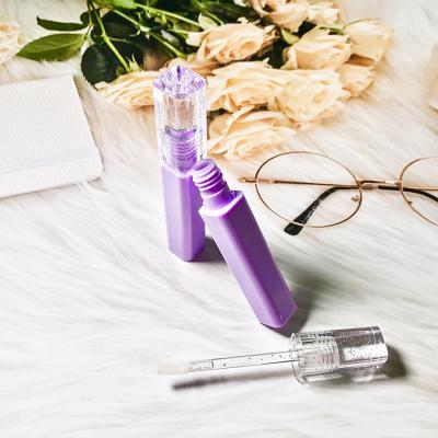 Cina Tubo vuoto per lucidalabbra vuoto OEM quadrato viola all'ingrosso con spruzzatura di vernice a pennello in vendita
