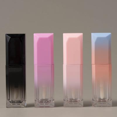 Китай Трубки лоска губы 5ml черноты цилиндра розовые голубые пустые с OEM щетки продается