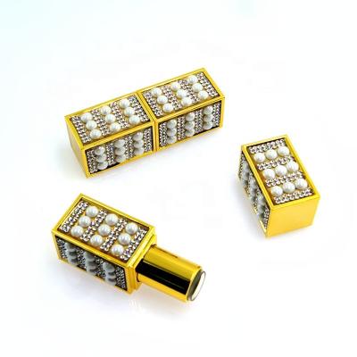China O ABS elegante do quadrado 12.1mm personalizou os tubos do batom com pérola à venda