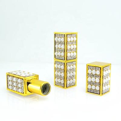 China O ABS elegante do quadrado 12.1mm personalizou os tubos do batom com pérola à venda